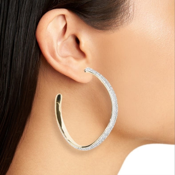 Demarson | Jewelry | Nwt38 Demarson Calypso Pave Crystal Curve Large ...